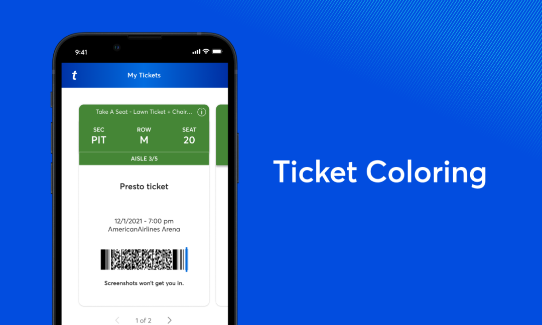 Découvrez les billets de couleur - Ticketmaster FR