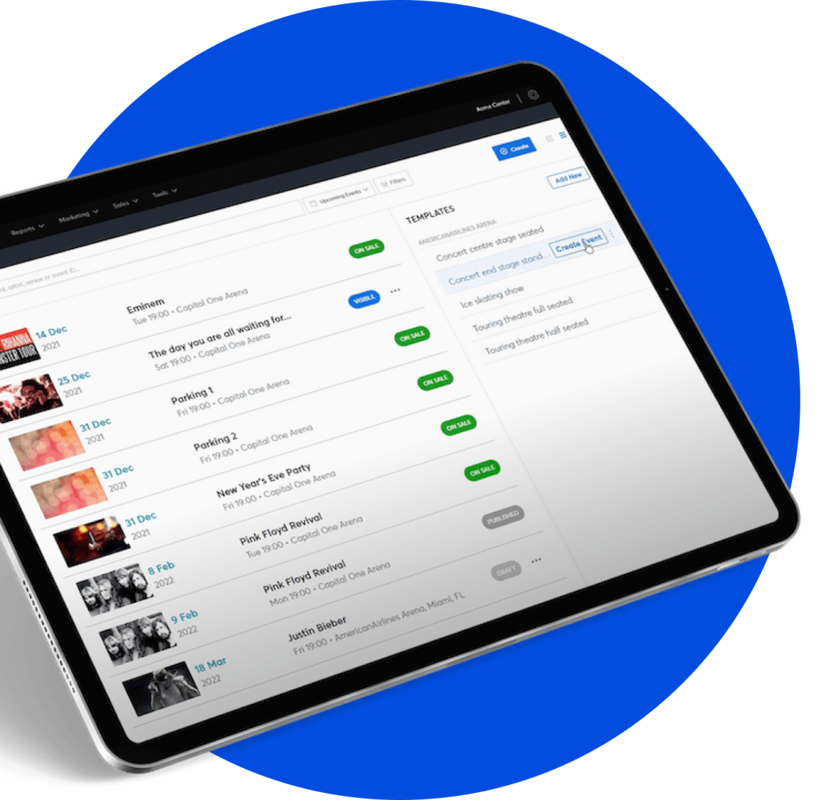 Event Creation & Management - Ticketmaster Business