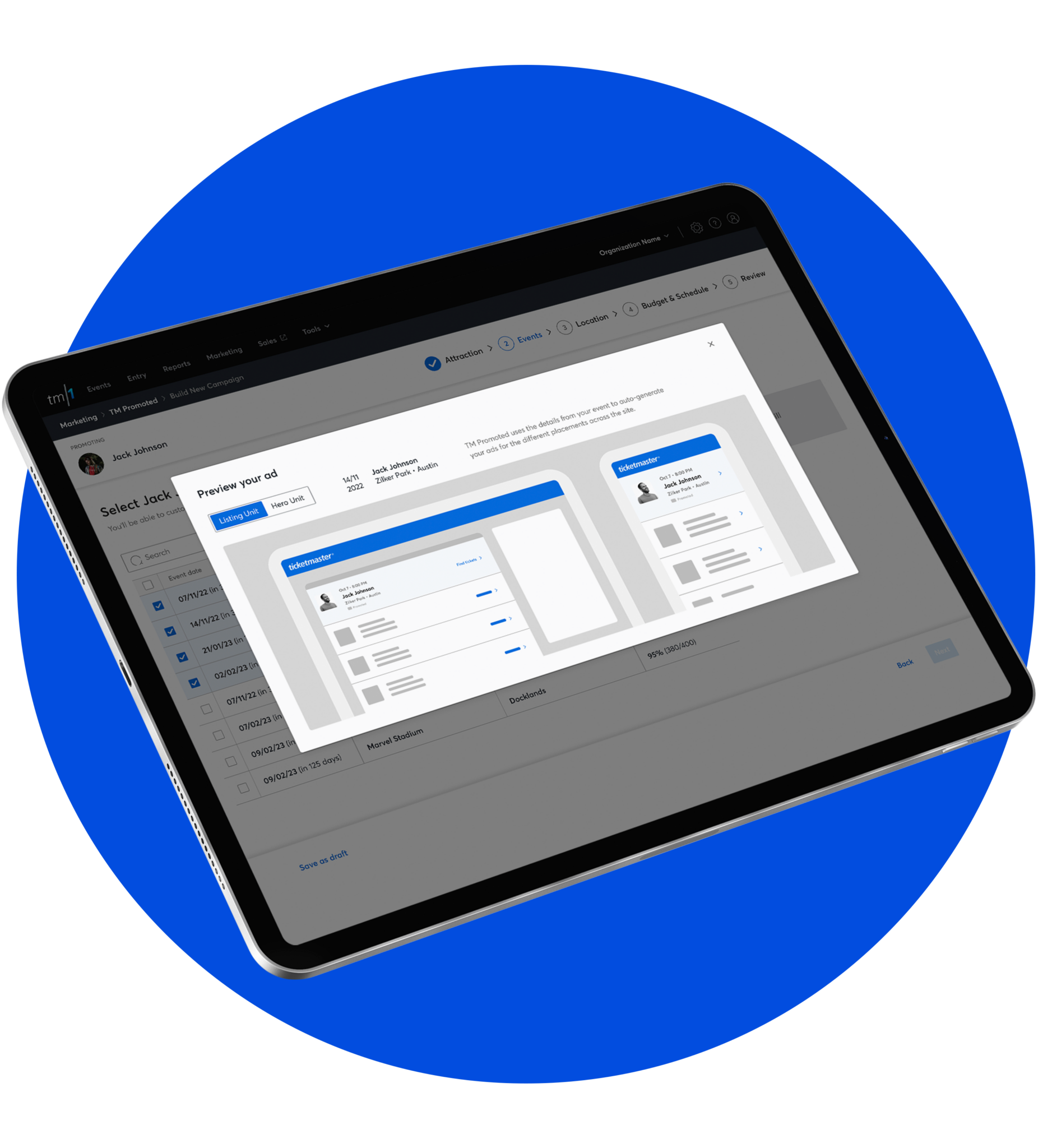 Ticketmaster's Promoted Ads